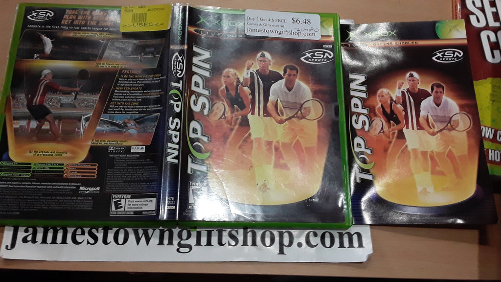 Top Spin Tennis Used Original Xbox Video Game – Jamestown Gift Shop